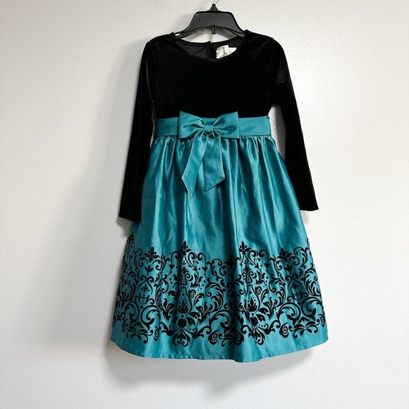 Rare Editions | Dresses | Rare Editions Girls Velvet Jewel Tone Special ...